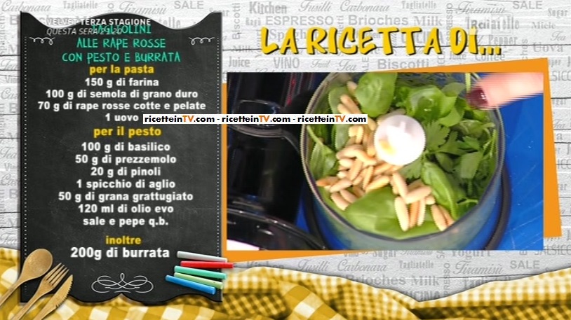 La prova del cuoco | Ricetta tagliolini alle rape rosse con pesto e ...