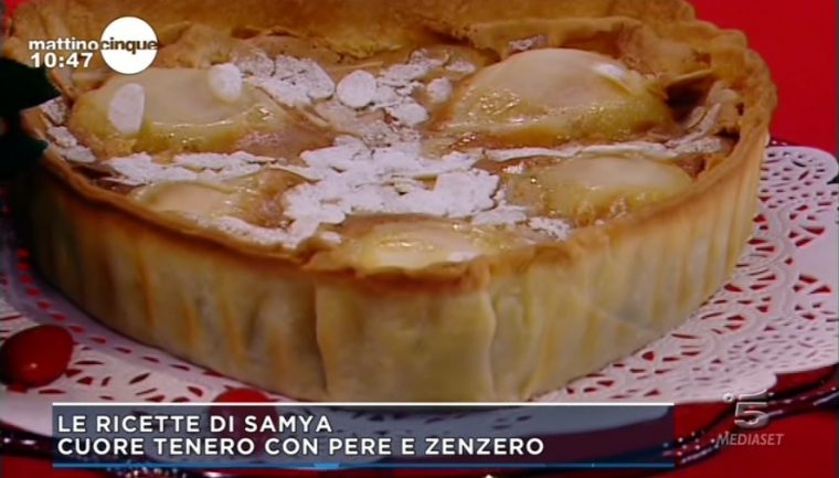Mattino Cinque | Samya | Ricetta cuore tenero con pere e zenzero